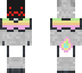 Rainbow Pastel Protogen Angry | Minecraft Skin
