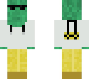 teenage zombie with sweater and gold jogging pants. | Minecraft Skin