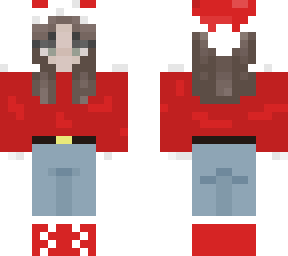 christmas aesthethic santa girl | Minecraft Skin