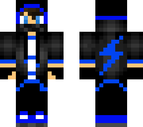 Cool Blue hoodie and Mask Boy V.4 | Minecraft Skin