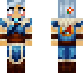 waterbender girl, short hair, avatar, ATLA, watertribe, blue hair ...