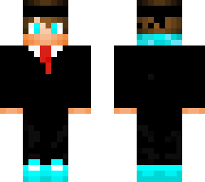 cyan boy with suit hahaha | Minecraft Skin