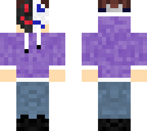 Masked boy (Black and white mask) | Minecraft Skin