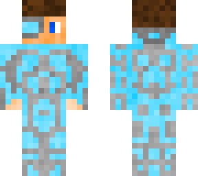 Cyborg blue gamer skin | Minecraft Skin