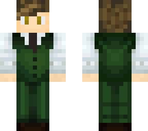 Green vest with suit | Minecraft Skin
