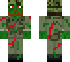 zombie soldier Beard | Minecraft Skin