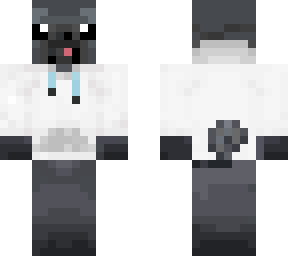 Black Pug With White Jacket | Minecraft Skin