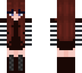 Edited skin - Kenosis red hair maid | Minecraft Skin
