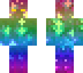 Rainbow Galaxy Steve (RQ) | Minecraft Skin