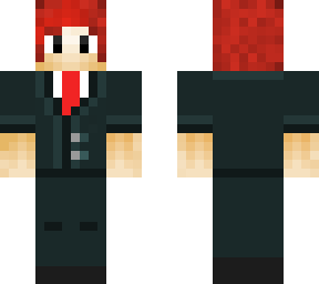 Red Hair suit and tie | Minecraft Skin