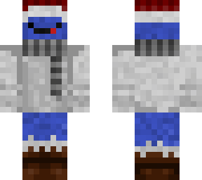 Blue Fuzzy Monster Winter Better | Minecraft Skin