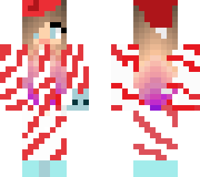 candy cane wonzy girl | Minecraft Skin