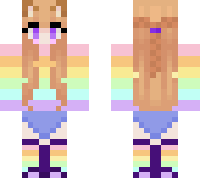 Pastel Fox girl | Minecraft Skin