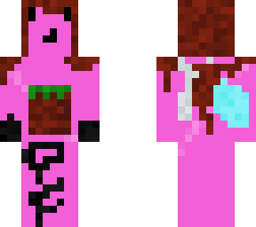 Pink Noob Dirt Girl | Minecraft Skin