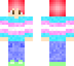Pastel trans boy | Minecraft Skin