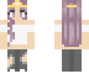 Tiara Girl with Purple Hair | Minecraft Skin