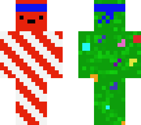 Candy Cane Christmas Tree | Minecraft Skin