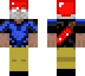 Herobrine With Armor but inverted colors | Minecraft Skin