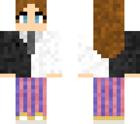 Pogo chica trajeada blanco y ***** | Minecraft Skin