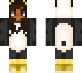 Retexture of Panda Skin Black Girl- Brownskin | Minecraft Skin