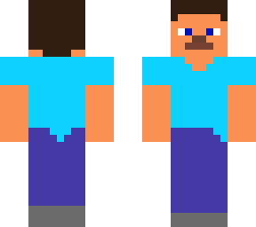 Backwards Neon Steve | Minecraft Skin