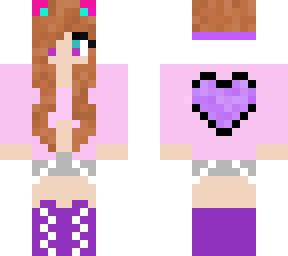 cute pink cat girl | Minecraft Skin