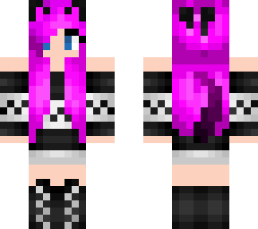 Pink Cat Girl skin | Minecraft Skin