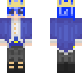 Blue human technoblade | Minecraft Skin
