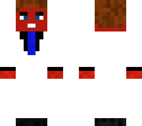 Red man in a white suit | Minecraft Skin