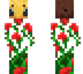 Bee with Rose Bush for Java edition | Minecraft Skin