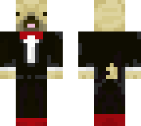 Dapper Pug in Suit with Bowtie | Minecraft Skin