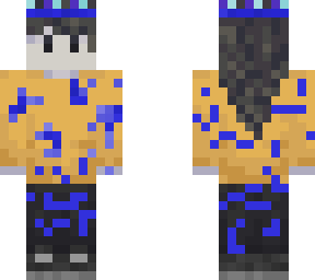 female ghostbur coverd in blue with crown | Minecraft Skin