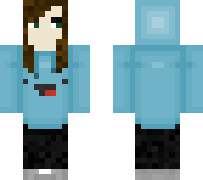 Girl with skeppy onesie | Minecraft Skin
