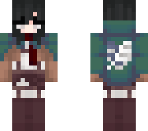 Mikasa Ackerman Attack on titan | Minecraft Skin