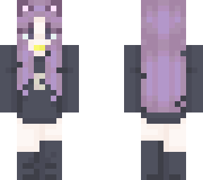 purple cat girl | Minecraft Skin