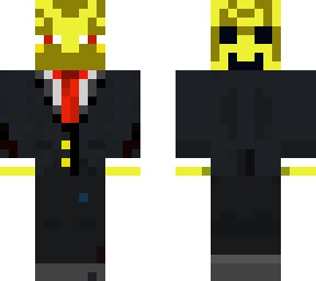 yellow enderman in suit | Minecraft Skins