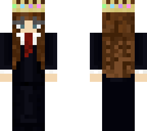 Girl in suit with crown | Minecraft Skin