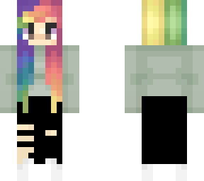 rainbow hair | Minecraft Skins