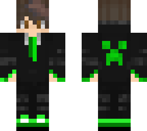 traje elegante verde gamer | Minecraft Skins