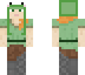 Alex Skin with a Frog hat | Minecraft Skin