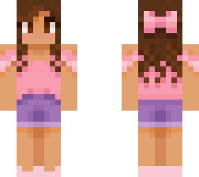 Pink Bow Girl | Minecraft Skin