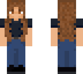 brown curly hair skin for girl | Minecraft Skin