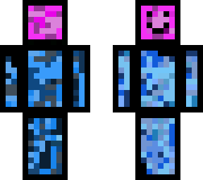Blue - Pink color combo | Minecraft Skin