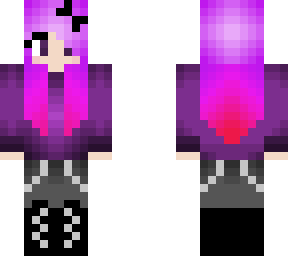 Cute purple haired girl | Minecraft Skin