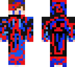 blue and red | Minecraft Skin