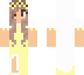 Cute sunflower girl with hood and cape | Minecraft Skin