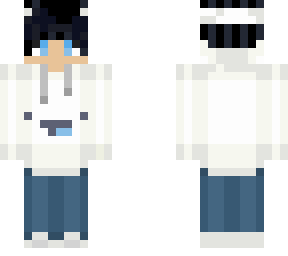 Skeppy Kid with White Hood | Minecraft Skin