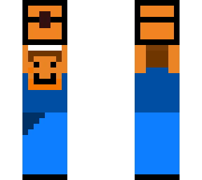 steve holding a chest | Minecraft Skin