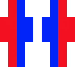 Red man blue man | Minecraft Skin