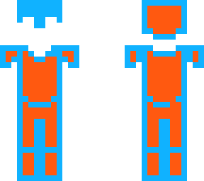 blue and orange armor | Minecraft Skin